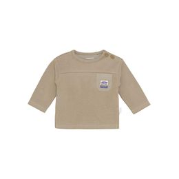 Noppies Longsleeve in Hellbraun/ Grau - 41% | Gr&ouml;&szlig;e 74 | Baby-langarmshirts