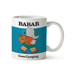 The Wild Hug Tasse "Babar Camping" in Wei&szlig;/ Blau - (H)10 cm - 13% | Gedeckter-tisch