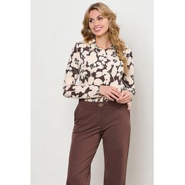 &Co Woman Bluse "Lotte" in Creme/ Braun - 43% | Gr&ouml;&szlig;e S | Damen-blusen