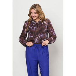 &Co Woman Bluse "Andrea" in Braun/ Lila - 42% | Gr&ouml;&szlig;e XL | Damen-blusen
