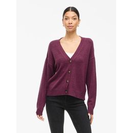 Vila Cardigan "Viril" in Bordeaux - 47% | Gr&ouml;&szlig;e S | Damen-pullover-cardigans