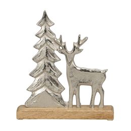 POSIWIO Dekofigur "Hirsch" in Silber - (B)23 x (H)26 x (T)5 cm - 16% | Dekofiguren