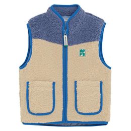 Noppies Fleeceweste in Beige/ Blau - 48% | Gr&ouml;&szlig;e 140 | Kinderjacken