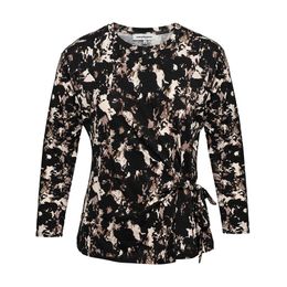 &Co Woman Bluse "Lizzy" in Schwarz/ Braun - 42% | Gr&ouml;&szlig;e XL | Damen-blusen