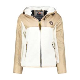 Geographical Norway Fleecejacke "Ulyssim" in Beige/ Wei&szlig; - 72% | Gr&ouml;&szlig;e L | Damenjacken