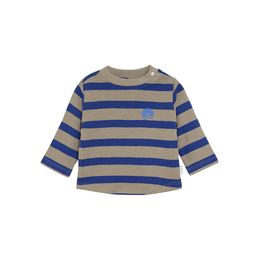 Noppies Longsleeve in Beige/ Blau - 48% | Gr&ouml;&szlig;e 80 | Baby-langarmshirts