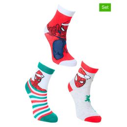 Spiderman 3er-Set: Socken "Spiderman" in Rot/ Weiß - 45% | Größe 23-26 | Babysocken-strumpfhosen
