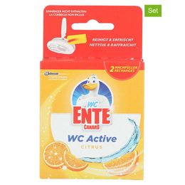 WC Ente 24er-Set: WC-Steine "3in1 Refill Active Citrus", 12 x 2 Stück ( 2x 40 g) - 35% | Putzutensilien