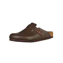 Birkenstock Leder-Clogs "Boston" in Braun - Weite S - 23% | Größe 44 | Damen-pantoletten