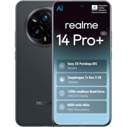 REALME Smartphone &raquo;14 Pro+ 5G 512GB 12GB&laquo; Suede Gray grau Snapdragon 7s Gen 3 5G-Chipsatz