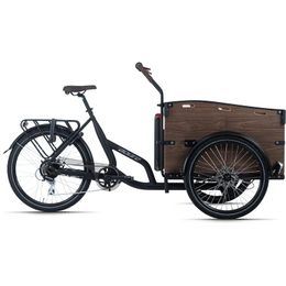 Adore &raquo;Lastenrad Urban Deluxe&laquo; 7 Gang Shimano Acera Schaltwerk Kettenschaltung Heckmotor 250 W schwarz+schwarz
