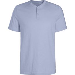 H.I.S. Herren Henleyshirt hellblau / wei&szlig; Gr&ouml;&szlig;e S (44/46)