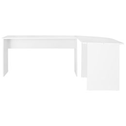 FMD Eckschreibtisch &raquo;Tiell&laquo; Winkel Schreibtisch, B&uuml;rotisch, beidseitig montierbar, 205/155 cm wei&szlig; Ma&szlig;e (B/T/H): 205 x 155 x 76 cm - ideal f&uuml;r...