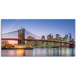 Artland Wandbild »Skyline New York City« New York 1 Stk. tlg. als Alubild, Outdoorbild, Leinwandbild, Poster, Wandaufkleber Farbe Bild(er): blau
