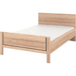 Musterring Holzbett &raquo;Sorrent, Bettgestell, Bettrahmen, teilmassiv Eiche&laquo; MADE IN GERMANY, Eiche teilmassiv, Liegeh&ouml;henverstellung, Stollenfu&szlig;teil braun
