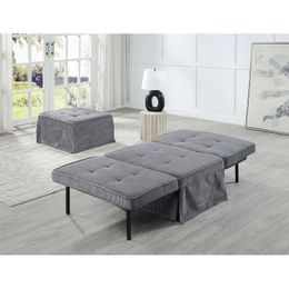 ATLANTIC HOME COLLECTION Schlafsofa »Finn« wandelbar zum Loungesessel, Relaxliege und Gästebett, inkl. Kissen grau