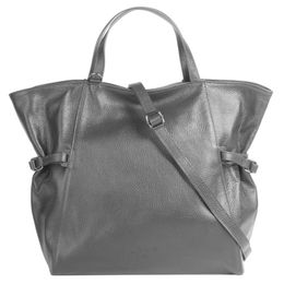 Samantha Look Shopper echt Leder, Made in Italy schwarz