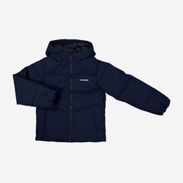 Jack & Jones Dunkelblaue Pufferjacke mit Kapuze