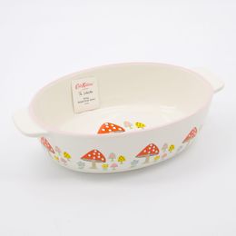Cath Kidston Cremefarbene Auflaufform mit Pilzmuster 7x23cm