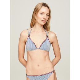 Tommy Hilfiger Swimwear Triangel-Bikini-Top »TRIANGLE FIXED RP PRINT«, mit Zierringen Anchor Blue XL (42/44) - N-Gr N-Gr XL (42/44)...
