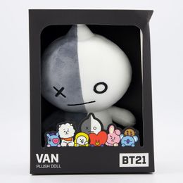BT21 Grau-weiße Plüschpuppe im Van-Design