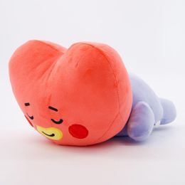 BT21 Rotes und blaues Babykissen mit Tata-Design