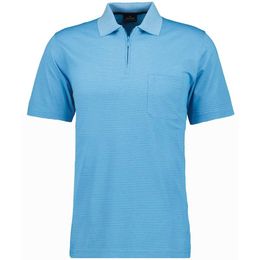 Ragman Poloshirt Ibiza Blau-742 3XL 3XL Poloshirt mit Reissverschluss