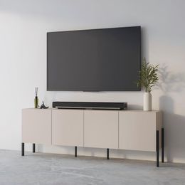 Inosign Kommode &raquo;Jukon, Breite 200 cm, moderne grifflose Kommode, 4 T&uuml;ren&laquo; Sideboard, Anrichte viel Stauraum, push-to-open-Funktion kaschmir