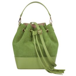 Samantha Look Umh&auml;ngetasche echt Leder, Made in Italy gr&uuml;n