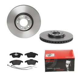 Brembo Bremsensatz-Vorderachse COATED DISC LINE / STANDARD Bremsensatz, Scheibenbremse vorne rechts links innenbel&uuml;ftet 304mm f&uuml;r CITRO&Euml;N (DF-PSA) PEU
