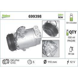 Valeo Kompressor, Klimaanlage NEW ORIGINAL PART 12V für VAUXHALL OPEL 1854119 R1580052 6854045 699398