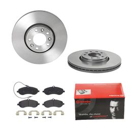 Brembo Bremsensatz-Vorderachse COATED DISC LINE / STANDARD Bremsensatz, Scheibenbremse vorne rechts links innenbel&uuml;ftet 304mm f&uuml;r PEUGEOT FIAT CITRO&Euml;N