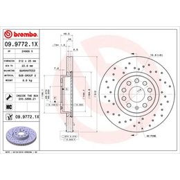 Brembo Bremsensatz-Vorn und hinten SG00000EVH Bremsensatz, Scheibenbremse vorne rechts links Gelocht/innenbel. 310mm f&uuml;r SKODA VW (SVW) SEAT (FAW) AUD