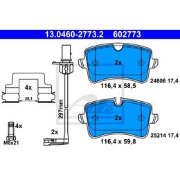 ATE Bremsensatz-Hinterachse Bremsensatz, Scheibenbremse hinten rechts links bel&uuml;ftet 330mm f&uuml;r PORSCHE VAG 4H0698451A 4H0698451D 4H0698451C IJF141HZ54
