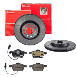 Brembo Bremsensatz-Vorderachse MAX LINE SK8K0F4MT0 Bremsensatz, Scheibenbremse vorne rechts links innenbel&uuml;ftet 312mm f&uuml;r SKODA VW (SVW) SEAT (FAW) AU