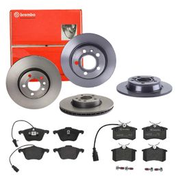Brembo Bremsensatz-Vorn und hinten Bremsensatz, Scheibenbremse vorne rechts links innenbel&uuml;ftet 313mm f&uuml;r SKODA VW SEAT AUDI FORD 1108038 YM212M008AA