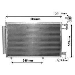 Van Wezel Kondensator, Klimaanlage für FORD 1526277 1787029 8V5119710BD 18005439