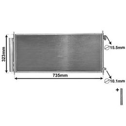 Van Wezel Kondensator, Klimaanlage mit Zubehör für HONDA 80110-SAA-013 80110SAA013 25005222