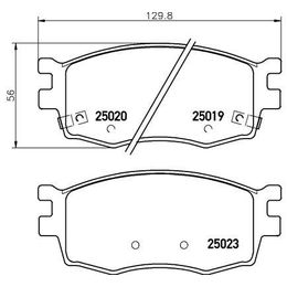 Brembo Bremsensatz-Vorn und hinten SG00000EXA Bremsensatz, Scheibenbremse vorne rechts links innenbel&uuml;ftet 256mm f&uuml;r HYUNDAI KIA 583021JA30 517121G000