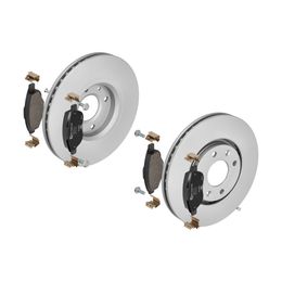 ATE Bremsensatz-Vorderachse Bremsensatz, Scheibenbremse vorne rechts links belüftet 283mm für PEUGEOT CITROËN VAUXHALL OPEL 1611140780 1611838880 4249