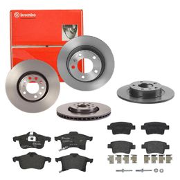 Brembo Bremsensatz-Vorn und hinten Bremsensatz, Scheibenbremse vorne rechts links innenbel&uuml;ftet 308mm f&uuml;r AC GENERAL MOTORS FIAT SATURN VAUXHALL SAAB