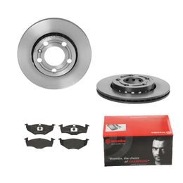 Brembo Bremsensatz-Vorderachse COATED DISC LINE / STANDARD IJDTIDGVP8 Bremsensatz, Scheibenbremse vorne rechts links innenbel&uuml;ftet 239mm f&uuml;r SKODA VW