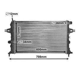 Van Wezel K&uuml;hler, Motork&uuml;hlung f&uuml;r GENERAL MOTORS OPEL 1300257 95520913 93277988 37002296