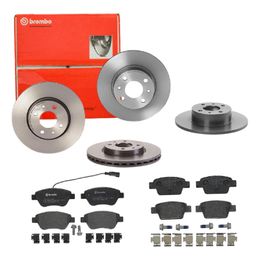Brembo Bremsensatz-Vorn und hinten SG00000ECE Bremsensatz, Scheibenbremse vorne rechts links innenbel&uuml;ftet 257mm f&uuml;r ALFA ROMEO PEUGEOT FIAT CITRO&Euml;N L