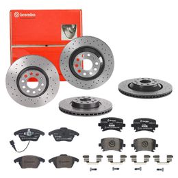 Brembo Bremsensatz-Vorn und hinten SG00000ED9 Bremsensatz, Scheibenbremse vorne rechts links Gelocht/innenbel. 310mm f&uuml;r SKODA VW (SVW) SEAT (FAW) AUD