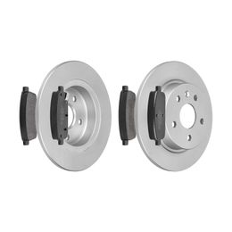 f.becker Bremsensatz, Scheibenbremse 13810064 hinten rechts links voll 268mm f&uuml;r VAUXHALL OPEL CHEVROLET 569072 542039 569074