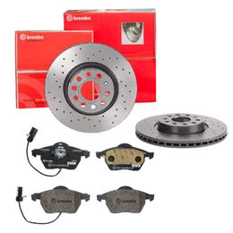 Brembo Bremsensatz-Vorderachse XTRA LINE SK8K0F04R3 Bremsensatz, Scheibenbremse vorne rechts links Gelocht/innenbel. 312mm f&uuml;r SKODA VW (SVW) SEAT (FA