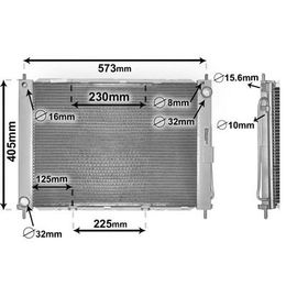 Van Wezel K&uuml;hler, Motork&uuml;hlung K&uuml;hlmodul 4300M405 Motork&uuml;hlung,K&uuml;hlmodul f&uuml;r RENAULT 8200289184 8200134606 8200289181