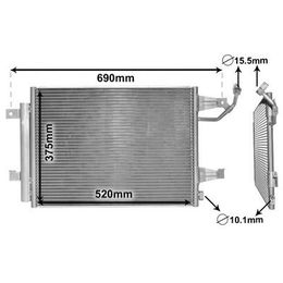 Van Wezel Kondensator, Klimaanlage 32005177 f&uuml;r MITSUBISHI MR568975 4548300070