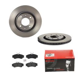 Brembo Bremsensatz-Vorderachse COATED DISC LINE / STANDARD Bremsensatz, Scheibenbremse vorne rechts links innenbel&uuml;ftet 266mm f&uuml;r PEUGEOT CITRO&Euml;N 4253